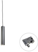 Designové závěsné svítidlo černé vč. adaptéru na lištu 3-fázové - 3-Phase Tuba Small