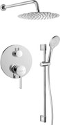 Sapho Iconic - Sprchový set s baterií pod omítku, s tělesem, průměr 30 cm, chrom AF042-02
