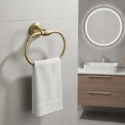 Rea Aristo, prstenový koupelnový věšák 16101, zlatá matná, REA-98504