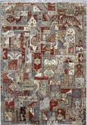 Diamond Carpets India, Ručně vázaný kusový koberec Diamond DC-PATCH RED MULTI, 305x425, vícebarevná, chodba / předsíň