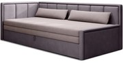 Růžová žinylková rozkládací/s úložným prostorem pohovka 214 cm Fulgeo – ELTAP
