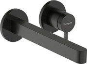 Hansgrohe Finoris - Umyvadlová baterie pod omítku, s výpustí, 2-otvorová instalace, EcoSmart, kartáčovaný černý chrom 76050340