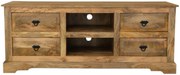 furniture-nabytek.cz - Dřevěný stolek pod tv z masivu mango 150x60x45