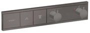 Hansgrohe RainSelect - Baterie pod omítku pro 2 spotřebiče, kartáčovaný černý chrom 15380340