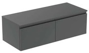 Ideal Standard Finesse - Umyvadlová skříňka, 120x51x38 cm, 2 zásuvky, matný antracit E3436Y2