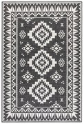 ELLE Decoration, Kusový koberec Gemini 106019 Black z kolekce Elle – na ven i na doma, 80x150, černobílá, chodba / předsíň
