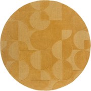 Kusový koberec Moderno Gigi Ochre kruh, 160x160 (priemer) kruh, žltá, obývacia izba, Flair Rugs
