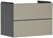 Hansgrohe Xevolos E - Umyvadlová skříňka 78x58x48 cm, 2 zásuvky, matná šedá/bronz 54180390