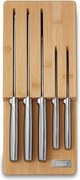 Sada nožů se stojanem 5 ks z nerezové oceli Elevate Bamboo – Joseph Joseph