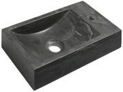 Sapho Blok - Umývátko 40x22 cm, otvor pro baterii vpravo, bez přepadu, antracit 2401-28