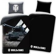 Bavlněné ložní povlečení World of Tanks - se svítícím efektem - 100% bavlna - 70 x 90 cm + 140 x 200 cm