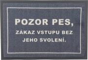 Rohožka so psím dovolením 40x60 cm – na von aj na doma, 40x60, šedá, GDmats