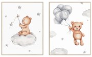 Dětské obrázky v sadě 2 ks 30x40 cm Teddy Bears – knor