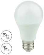 LED žárovka E27 teplá 3000k 9w 820 lm pohybový senzor a senzor soumraku