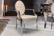 Designová židle s opěrkami Rococo II béžová