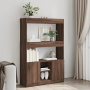 Skříň highboard hnědý dub 92 x 33 x 140 cm kompozitní dřevo