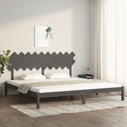 Rám postele šedý 200 x 200 cm masivní dřevo 3104890