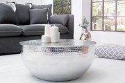 Extravagantní konferenční stolek Orient II stříbrný 60cm