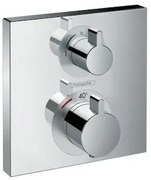 Hansgrohe Ecostat Square termostatická baterie pod omítku s uzavíracím ventilem a regulací průtoku, chrom 15714000