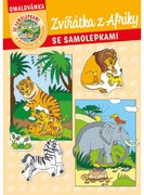 Omalovánka - A4 - se samolepkami - Zvířátka z Afriky