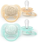 PHILIPS AVENT Šidítko Ultrasoft Premium neutral 0-6 m obrázek 2 ks Philips Avent