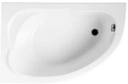 Polimat Akrylátová asymetrická vana Standard 130x85 L(R) AS Barva: Bílá, Orientace: Levá