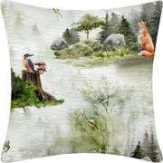 Krepový povlak na polštář Zvířátka Velikost: 70 x 90