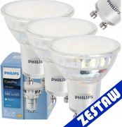 SADA 3x žárovka Philips GU10 4,9W 550lm 112lm/W 4000K EyeComfort