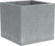 Scheurich Hranatý květináč C-Cube 240 Stony Grey 28,5 x 28,5 x 27 cm