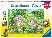 Ravensburger Koaly a pandy 2 x 24 dílků