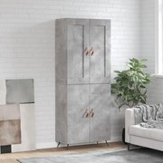 Skříň highboard betonově šedá 69,5x34x180 cm kompozitní dřevo