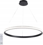 Stropní svítidlo Lustr závěsná ring černá Led Dálkový Ovladač moderní 60 cm