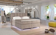 Eltap Čalouněná postel Basilio s LED osvětlením Materiál a barva potahu: Dora 22 - béžová, Rozměr: 140x200