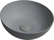 Sapho Formigo - Umyvadlo na desku průměr 39 cm, bez přepadu, bez otvoru pro baterii, matná šedá FG317
