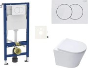 Cenově zvýhodněný závěsný WC set Geberit do lehkých stěn / předstěnová montáž + WC SAT Infinitio SIKOGESINF10D01