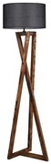 Černá/hnědá stojací lampa s textilním stínidlem (výška 149 cm) Maçka – Opviq lights