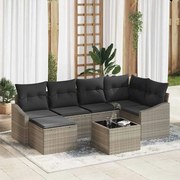 Set pohovek 7 ks Světle šedá polyratan 3346802