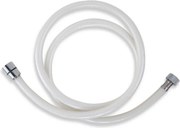 Novaservis - Plastová hadice 150 cm bílá-chrom, PVC/155,1