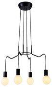Lustr na lanku BASSO 4xE27/40W/230V černá