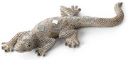 DEKORAČNÍ FIGURKA GATOS 20X80X3 CM STŘÍBRNÁ