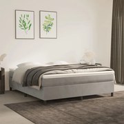 Box spring postel s matrací světle šedá 160x200 cm samet 3144687