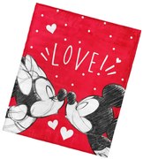 Dětská deka mickey a minnie mouse love 130x160 cm