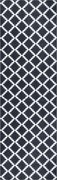 Hanse Home, Protiskluzový běhoun Home Black White 103156, 50x150, černá, chodba / předsíň