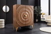 Designová vysoká komoda Venetia 120 cm hnědé mango