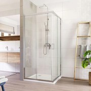 Mereo Lima sprchový kout čtverec 90x90x190 cm sklo Čiré ALU chrom CK608A23K