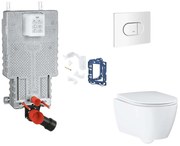Grohe Uniset - Set předstěnové instalace, klozetu, sedátka SoftClose, tlačítka Arena Cosmopolitan a sady pro vhazování tablet, alpská bílá SANI15BB3128