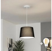 Brilagi - LED Lustr na lanku CERIA 1xE27/40W/230V pr. 30 cm černá
