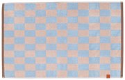 Modro-růžová koupelnová předložka z bio bavlny 50x80 cm Retro – Mette Ditmer Denmark
