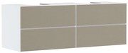 Hansgrohe Xevolos E - Umyvadlová skříňka 157x56x55 cm, 4 zásuvky, matná bílá/bronz 54199390