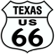 Plechová cedule Route 66 Texas Shield 30cm x 30 cm